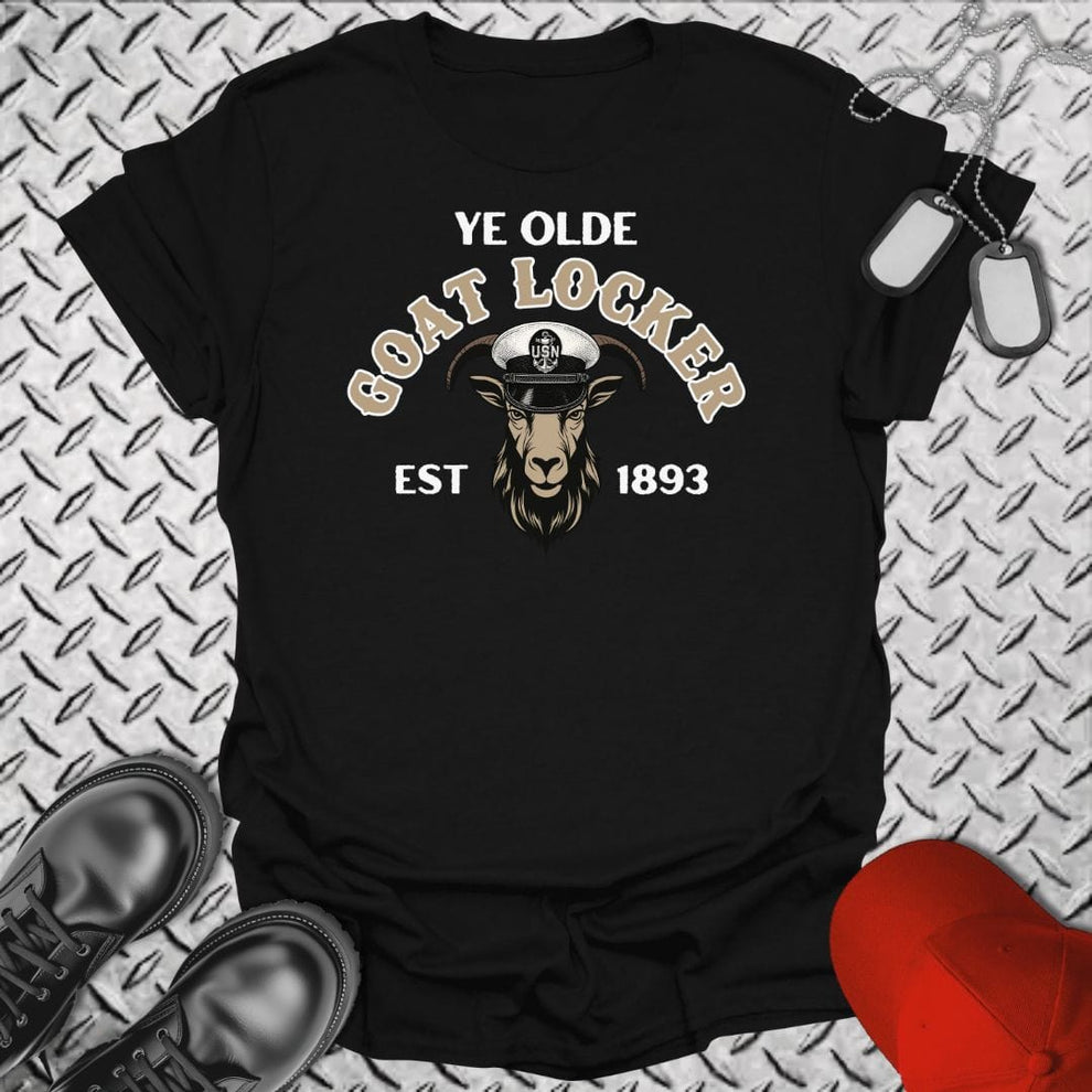 Ye Olde Goat Locker T-Shirt – Navy Chief Goat Shirt USA – Navy Humor